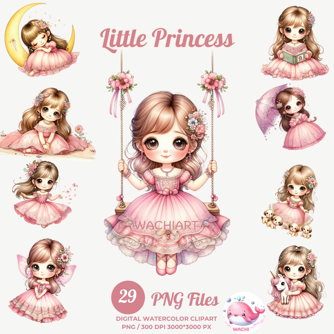 Watercolor Girlpng Cute Girlpng Birthday Girlpng Pricess Png Girlclip ...