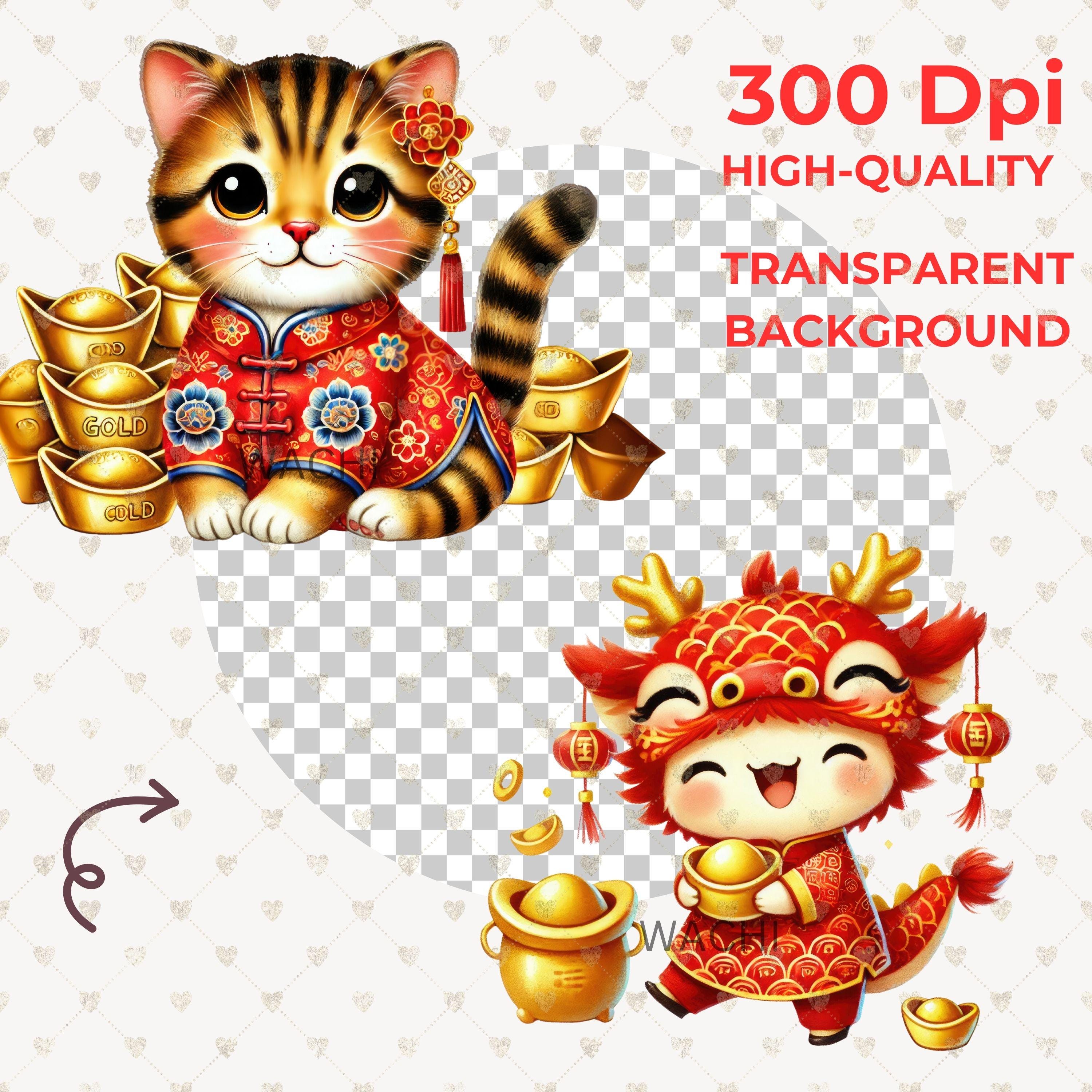 Lunar New Year PNG Chinese New Year of Snake Baby Dragon Cute Animal ...