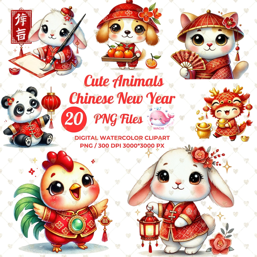 Lunar New Year PNG Chinese New Year of Snake Baby Dragon Cute Animal ...