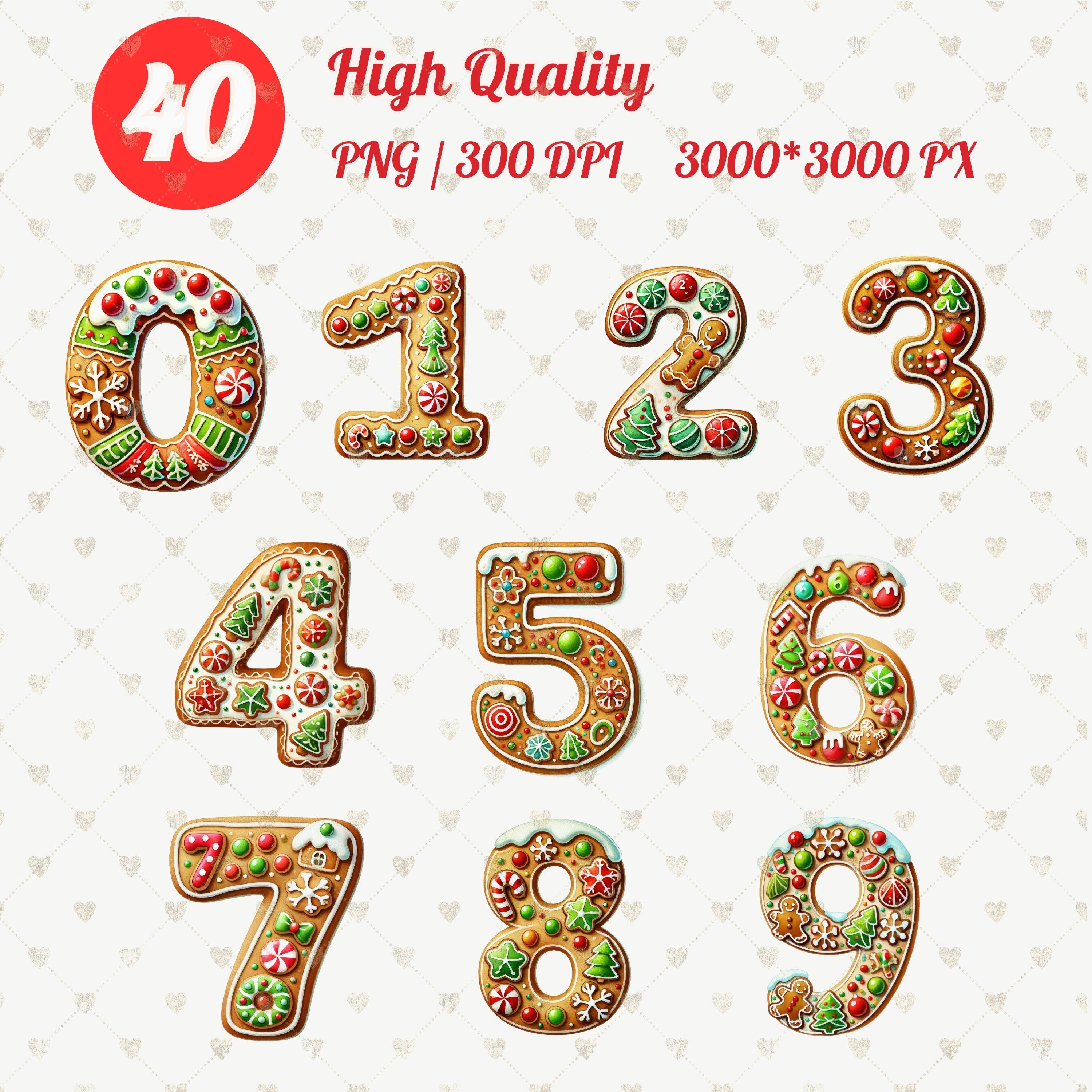 Christmas Gingerbread Cookie Alphabet Clipart Cute Gingerbread Man ...