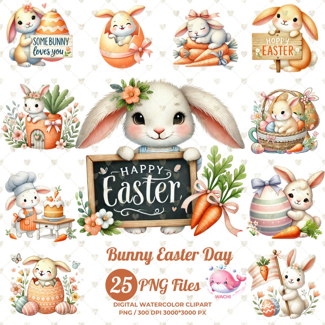 Easterclipart Bundle Clipart Easter Egg Easterclipart Easter Bunnie ...