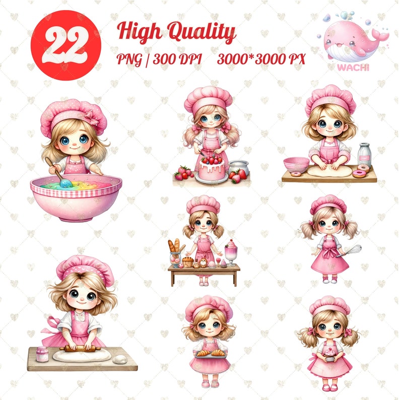 Pastryclipart Watercolor Girlpng Cute Girlpng Birthday Girlpng Girlclip ...