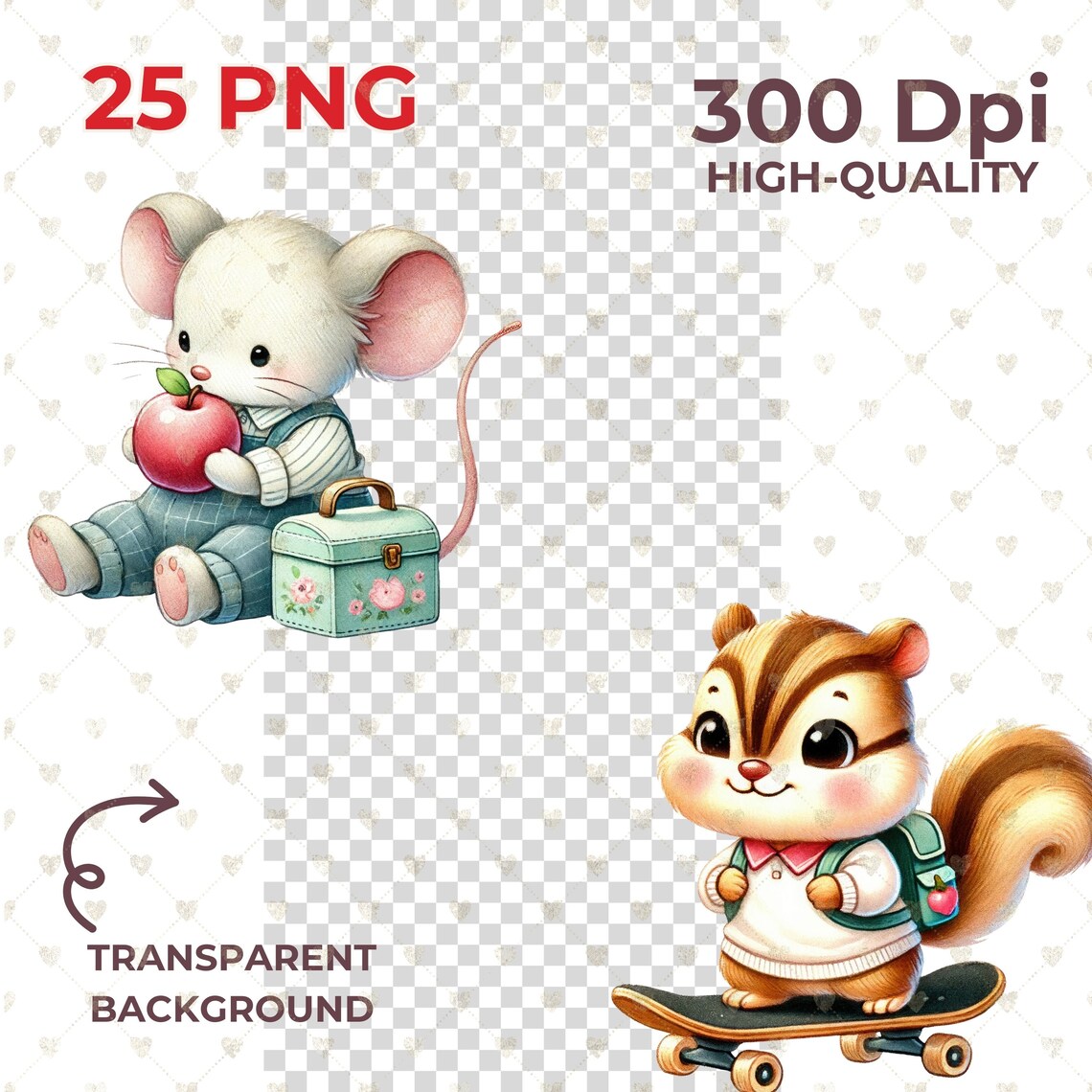 Back-to-school Png , Back to School Boards Png, Cute Animal Back to ...