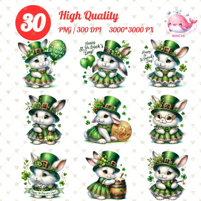 St Patrick Days Png Cute Bunnyclipart Shamrock St. Patrick's Day Png St ...