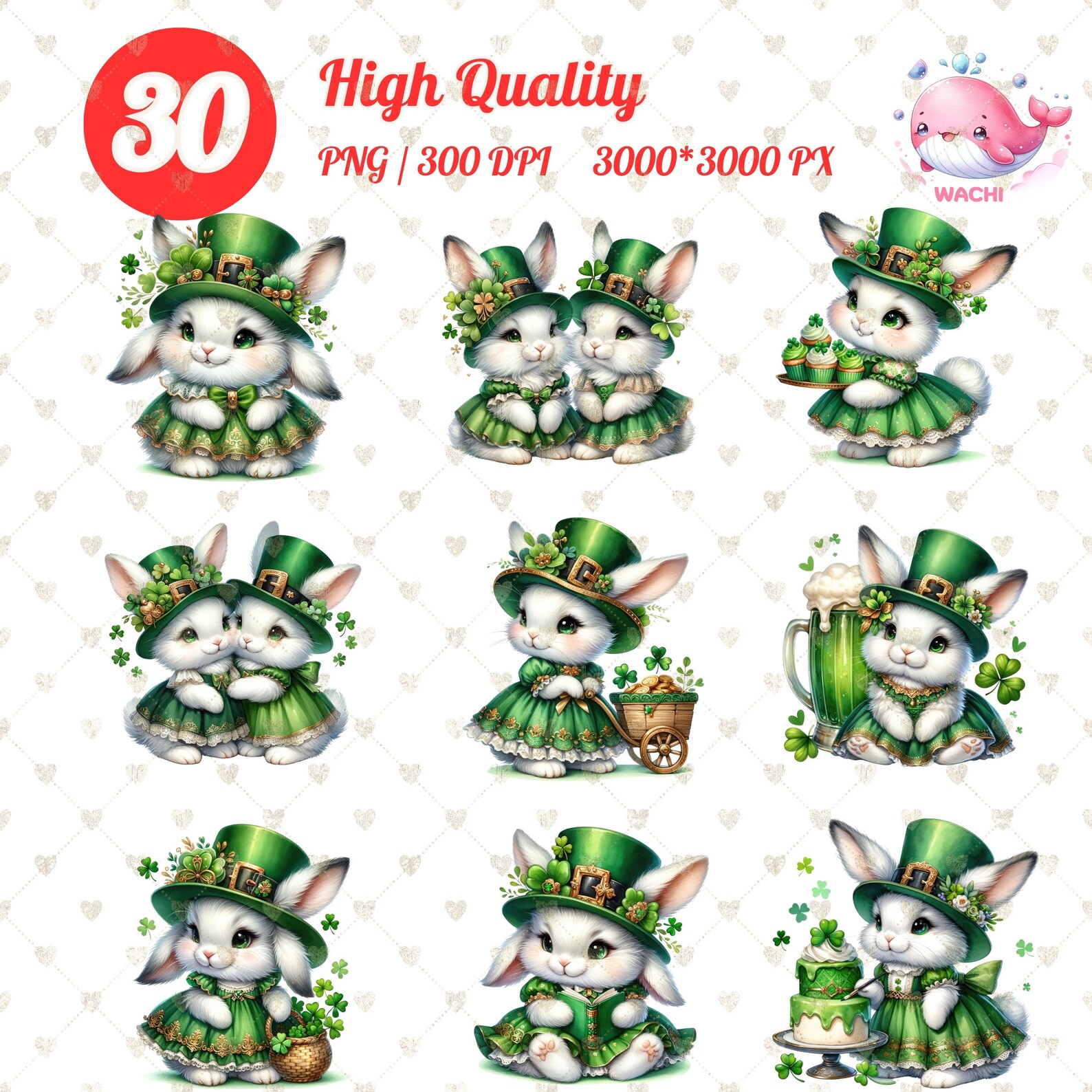 St Patrick Days Png Cute Bunnyclipart Shamrock St. Patrick's Day Png St ...
