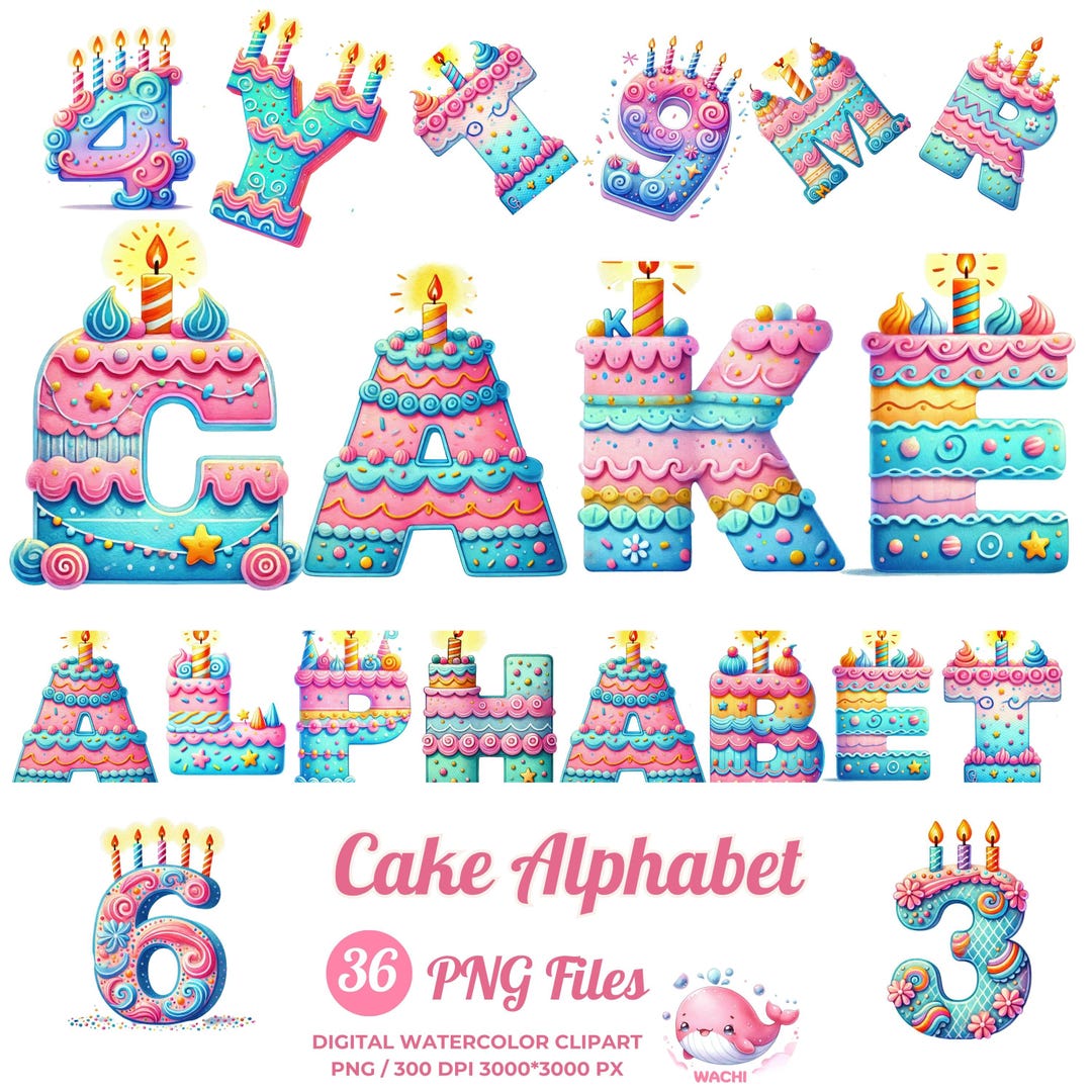 Birthday Alphabet Png Bright Color Elemental Alphabet Png Frames ...