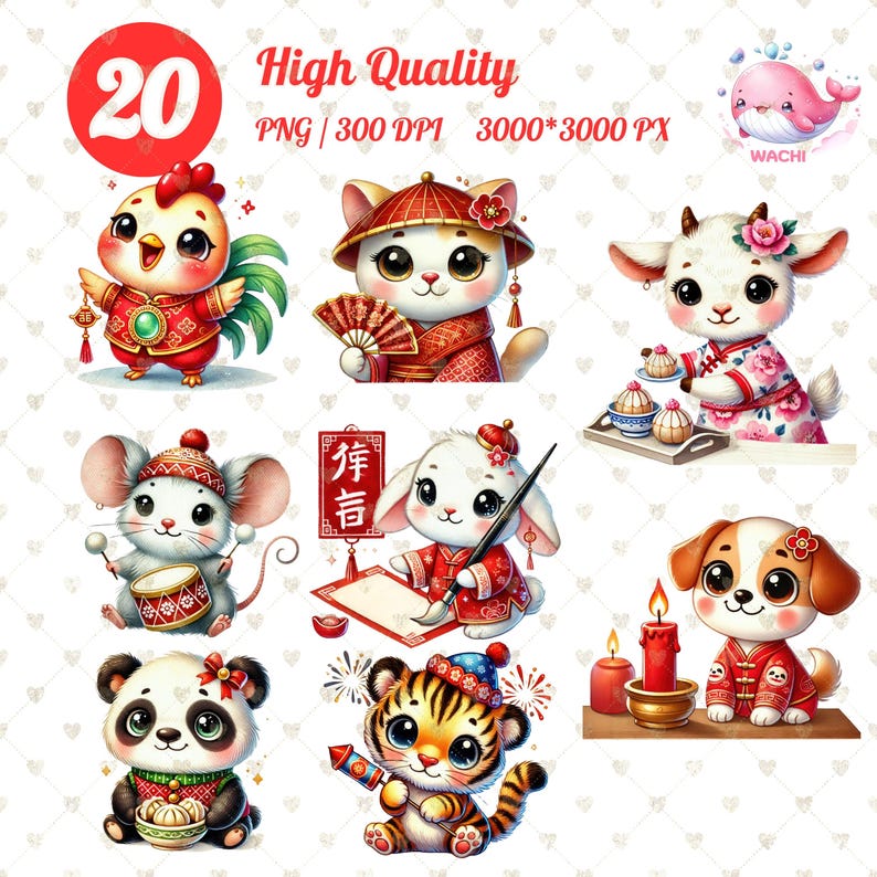 Lunar New Year PNG Chinese New Year of Snake Baby Dragon Cute Animal ...