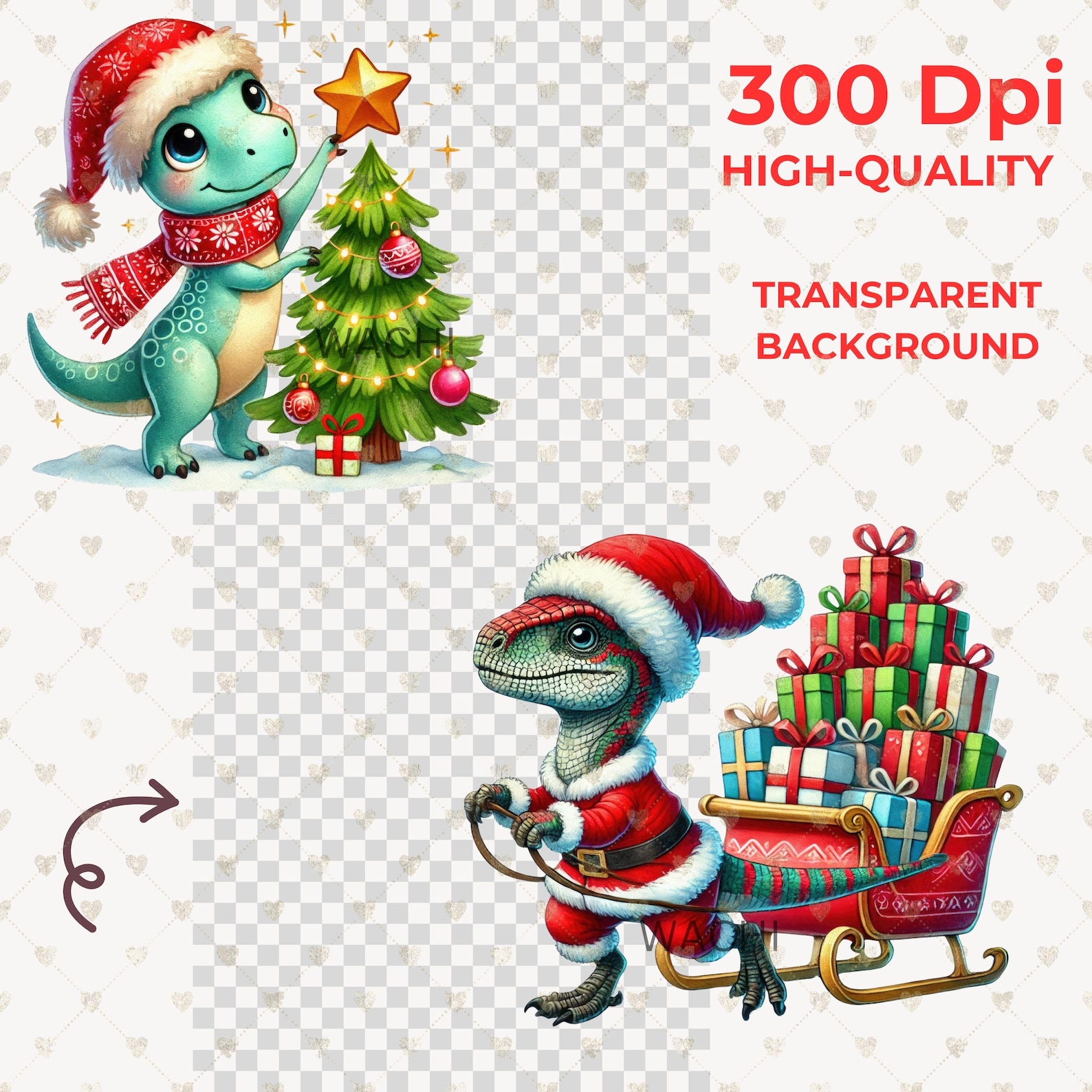 Cute Dinosaurpng Christmas Dinosaur Clipart Bundle Dinosaure Png T-rex ...