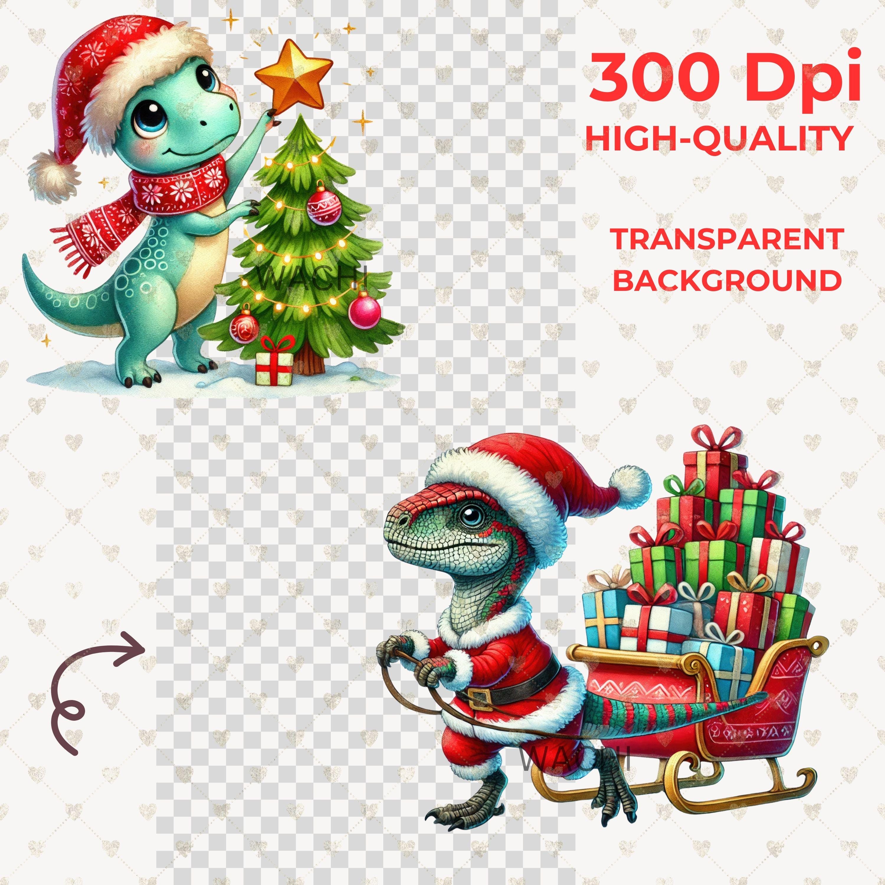 Cute Dinosaurpng Christmas Dinosaur Clipart Bundle Dinosaure Png T-rex ...