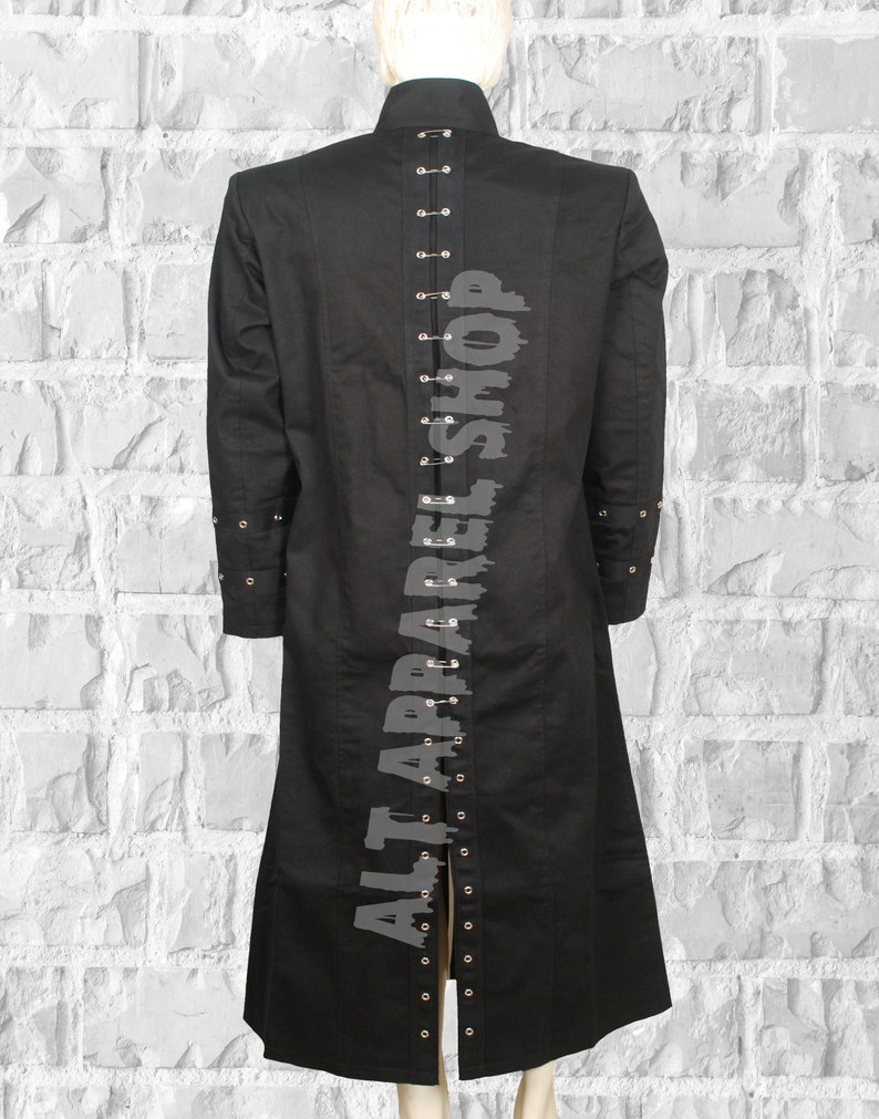 Pinhead Hellriser Long Coat Men Gothic Safety Pins Full Length Coat Men ...