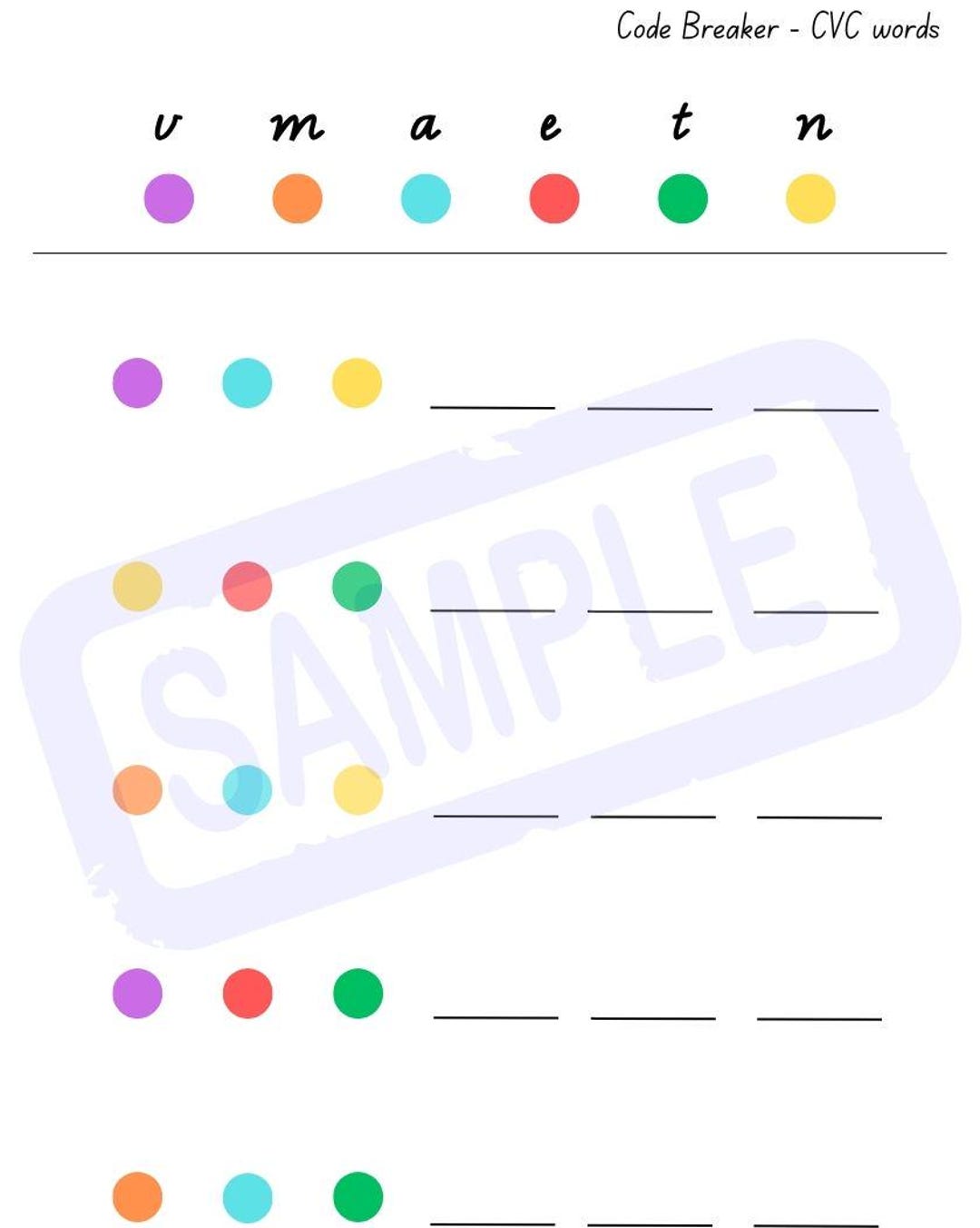 Code Breaker Worksheet, CVC Words, CVCC Words, Simple Digraphs - Etsy