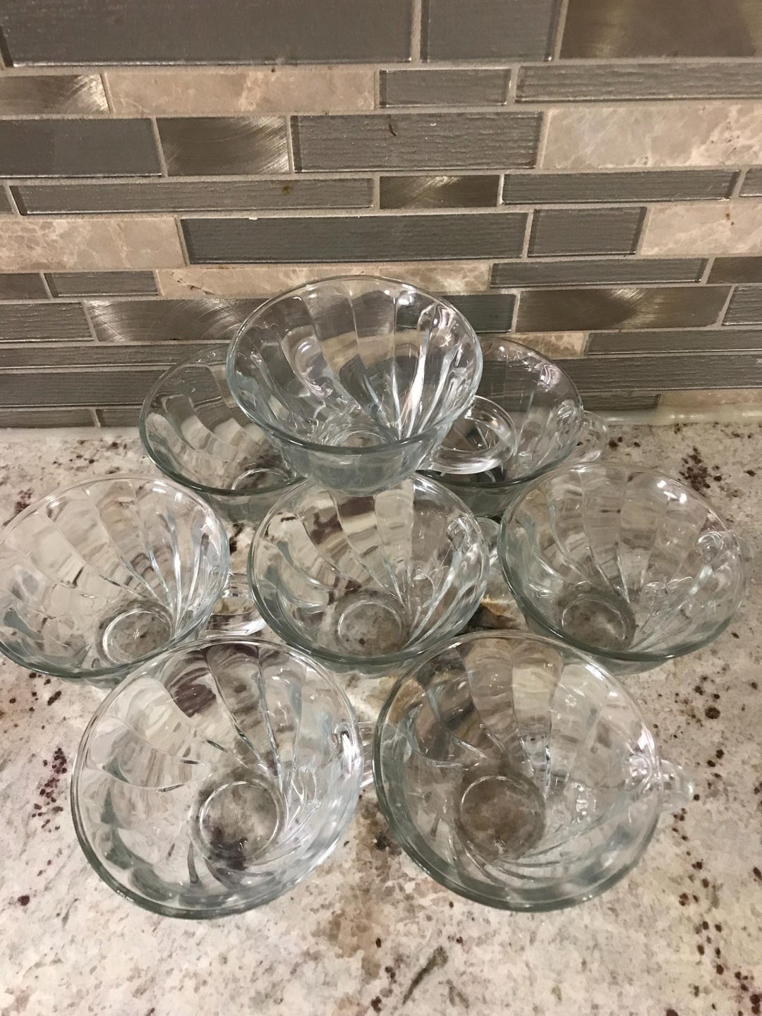 Eight Anchor Hocking Victoria Line Pattern Design Punch Bowl ...