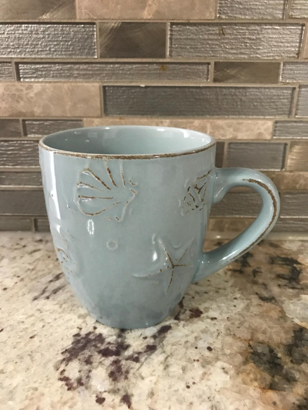 Cape Cod Thomson Pottery Light Blue Turquoise Seashell Nautical Design ...