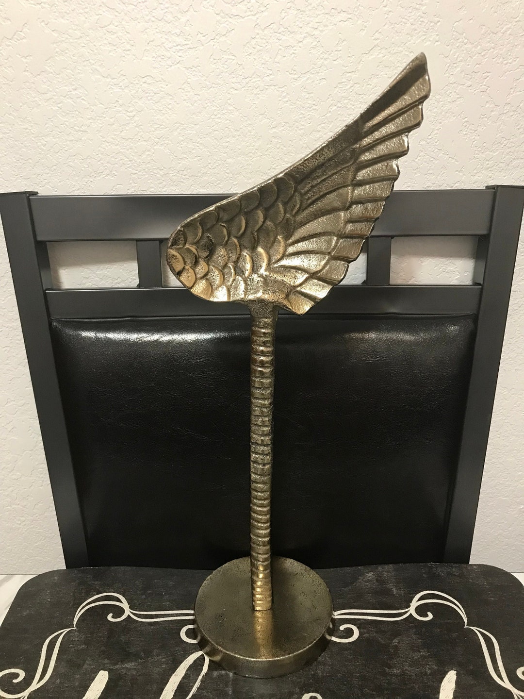Vintage Gold Colored Brass Angel Wing on A Stand - Etsy