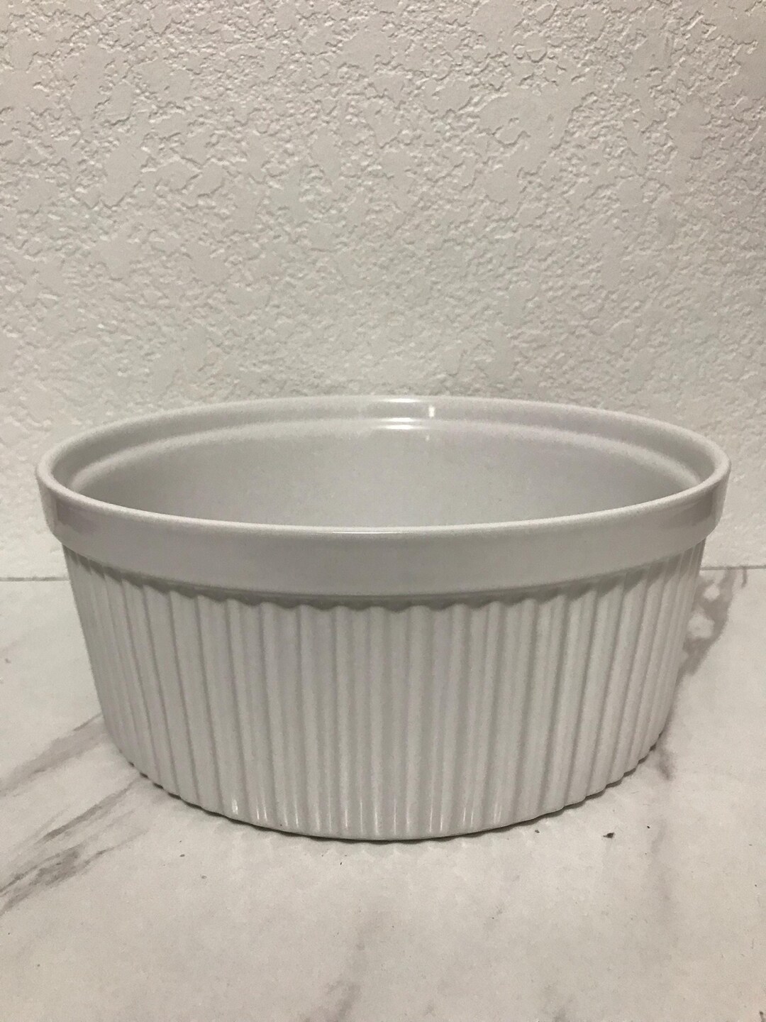 Vista Alegre White Ribbed Large Round Cook & Serve Casserole Dish Made ...