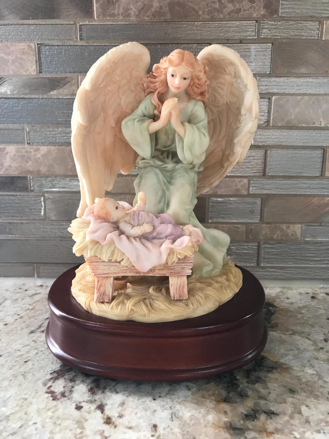 1993 Angel Watching Over Baby Seraphim Classics Francesca “loving ...