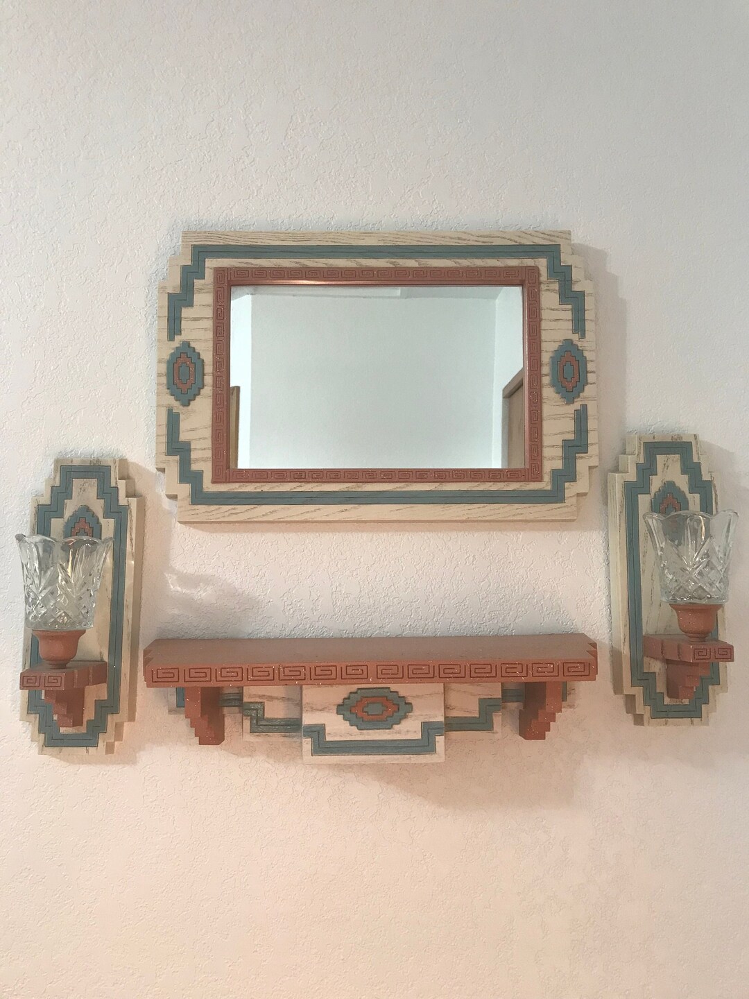 1970 Southwestern Mexican Azteca Native American Plastic Wall Hanging ...