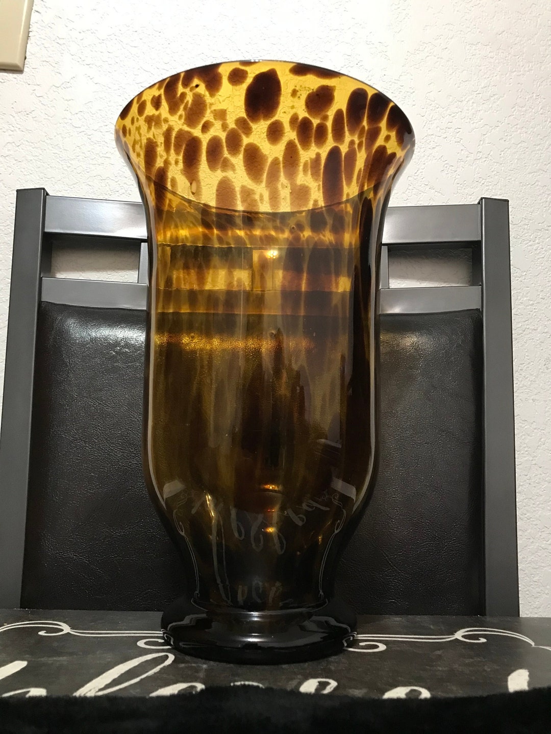 Murano Style Tortoise Vintage Hand Blown Glass Footed Vase - Etsy