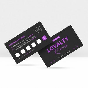Eyelash Extension Loyalty Card PDF, PNG Canva & Figma Links Easy to Use ...
