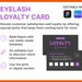 Eyelash Extension Loyalty Card PDF, PNG Canva & Figma Links Easy to Use ...