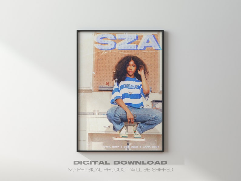 SZA Guess Shirt Printable Poster Digital Download SZA Wall Art Poster ...