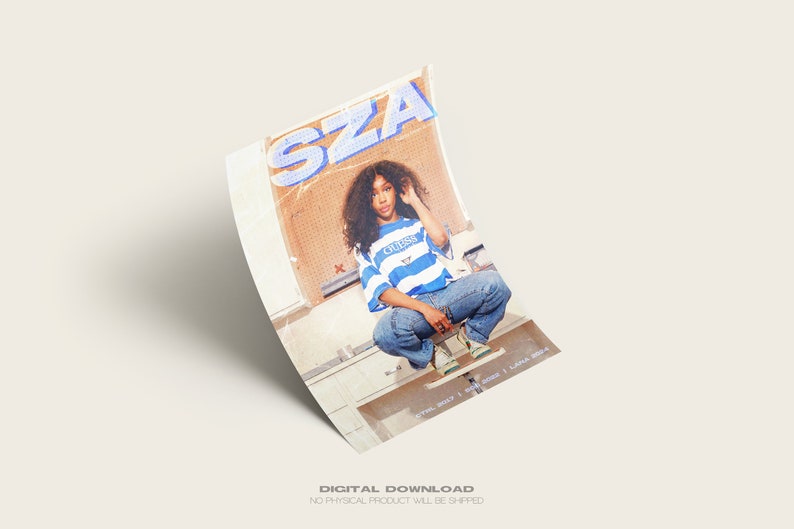 SZA Guess Shirt Printable Poster Digital Download SZA Wall Art Poster ...