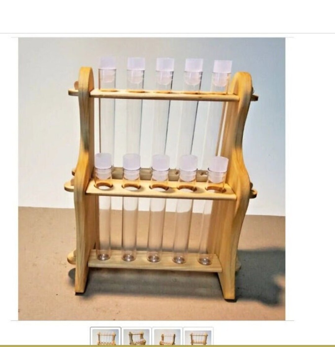 1 Test Tube Stand, 10 Test Tubes Acrylic Test Tube Holder Laboratory ...