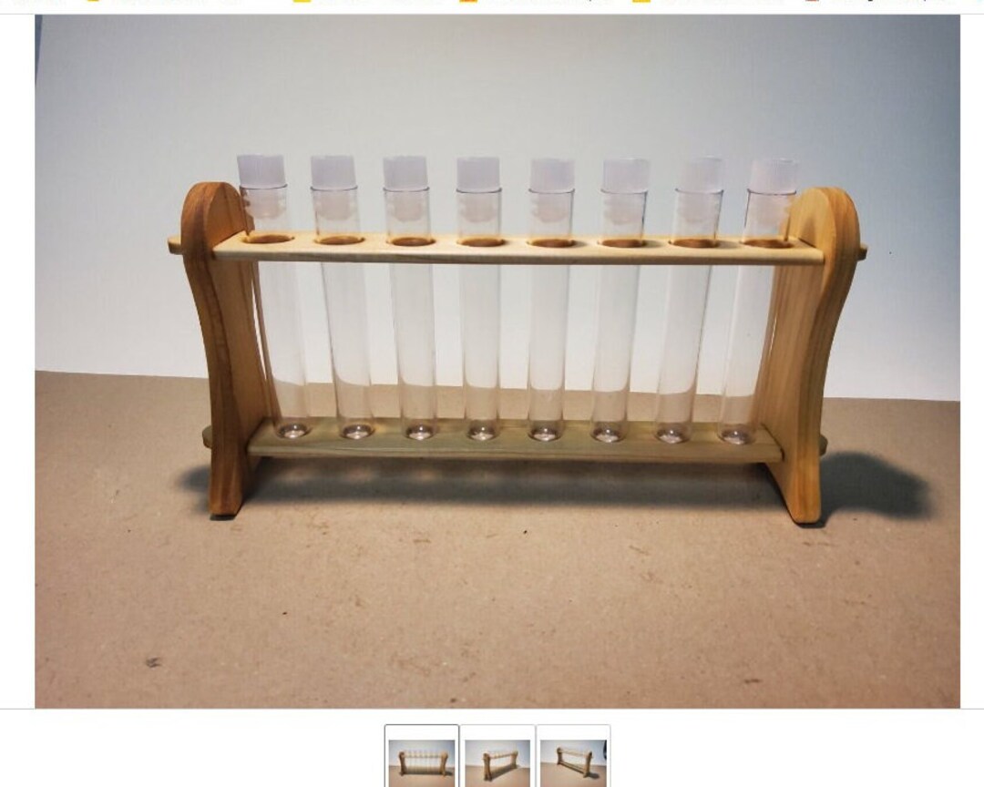1 Test Tube Stand, 8 Test Tubes Acrylic Test Tube Holder Laboratory ...