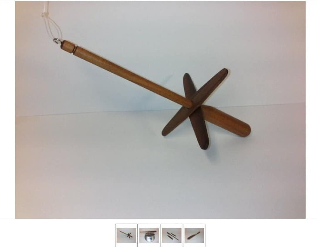 Hand Spindle Top Cross Spindle Made of KOTIBE Precious Wood Spindle for ...