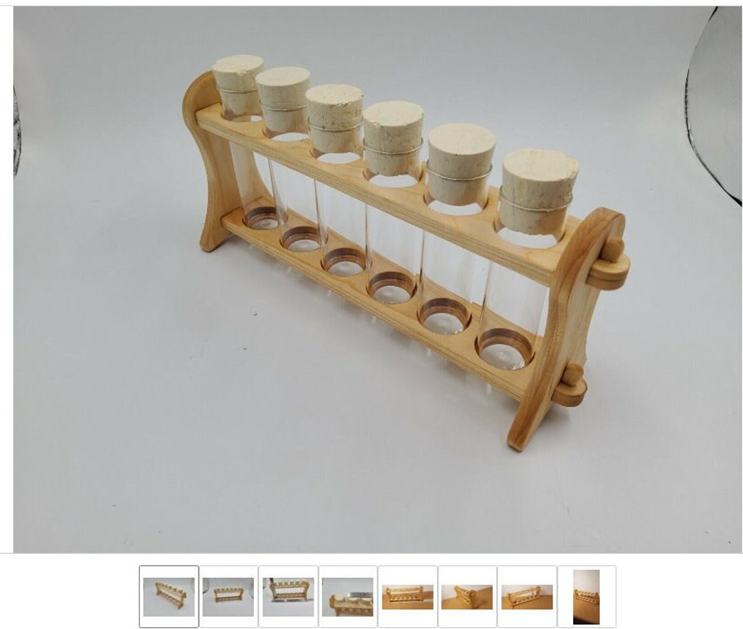 Test Tube Stand With 6 Test Tubes Corks Test Tube Laboratory Stand New ...
