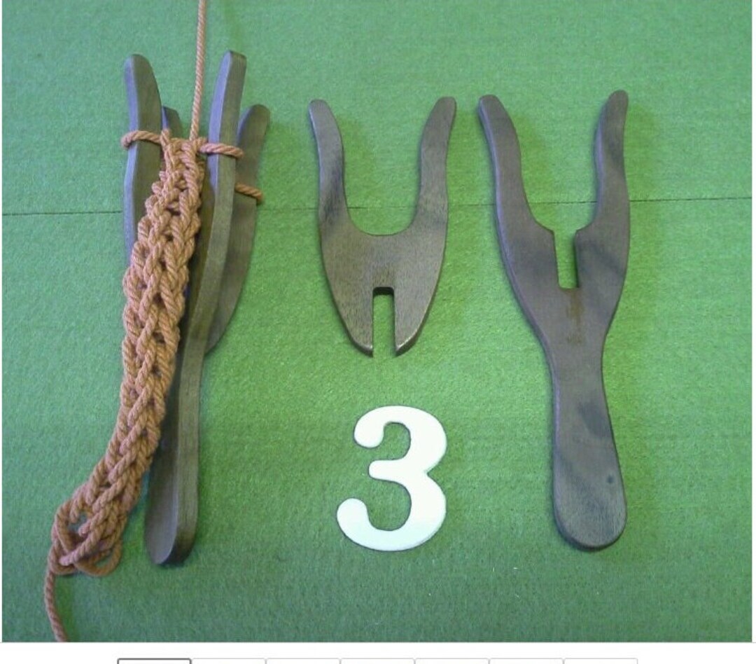 Double Knitting Fork Walnut No.3 Double Lucet Knit Like Strickliesel ...