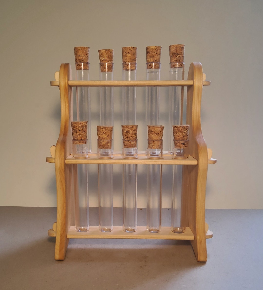 Test Tube Stand With 10 Test Tubes Corks Acrylic Test Tube Laboratory ...