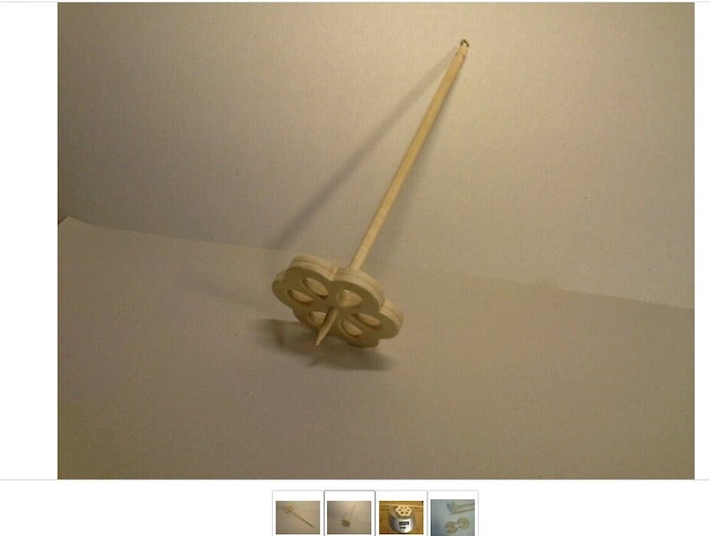 Only 22g Hand Spindle Flower Spindle D8x L30cm for Spinning Wool Hand ...