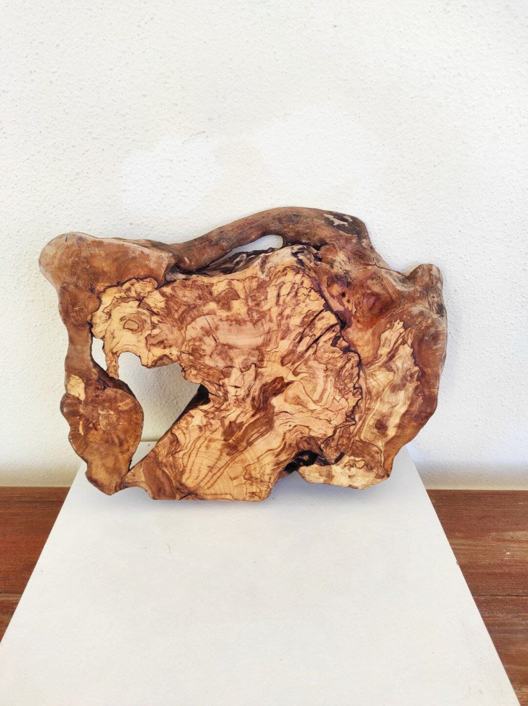 Slice of Olive Wood Briar, Olive Wood Briar Slab 12,2"x 9" X 1,3 ...