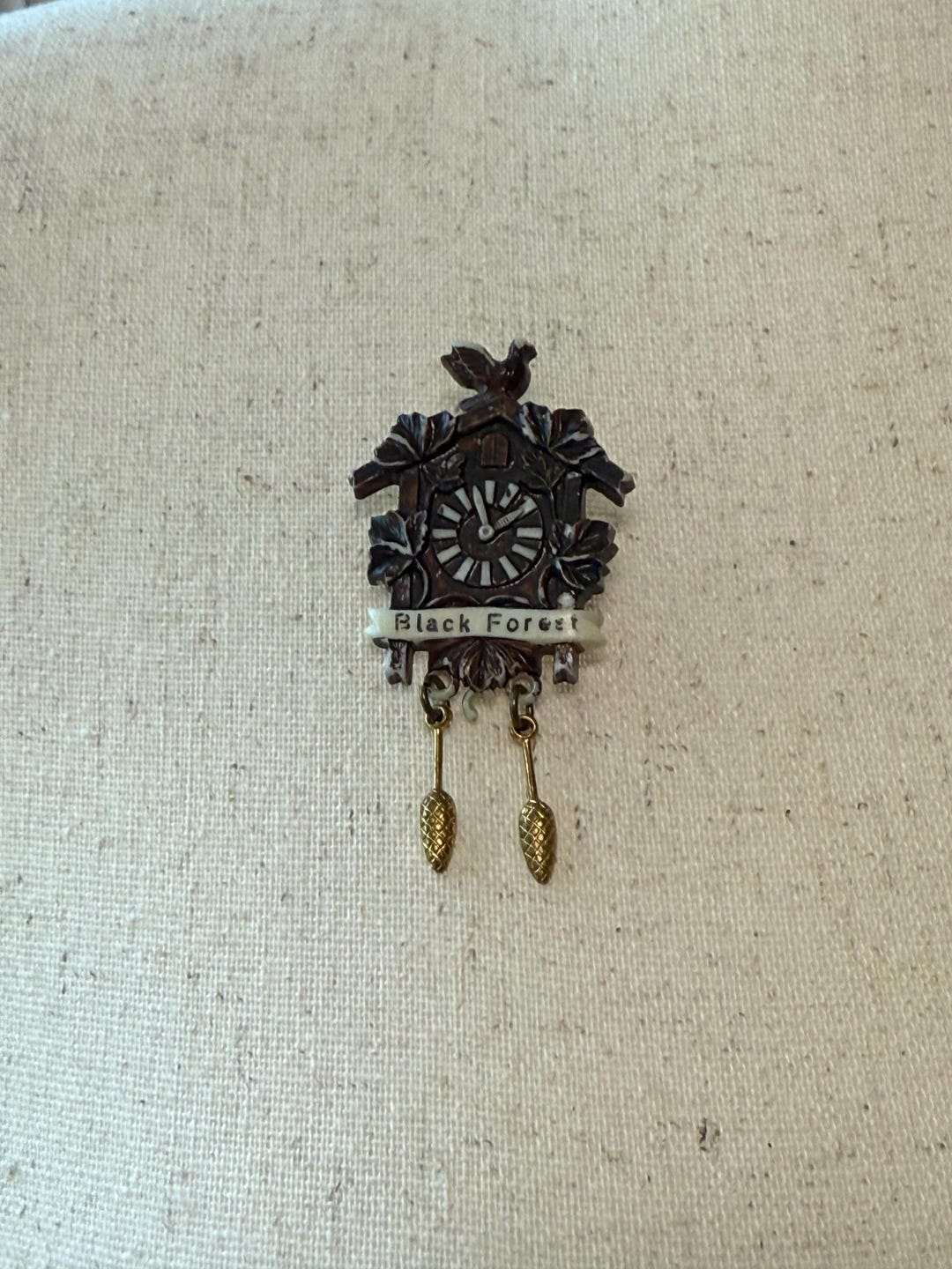 Vintage Black Forest Cuckoo Clock Brooch: Hand Painted Celluloid Pin - Etsy