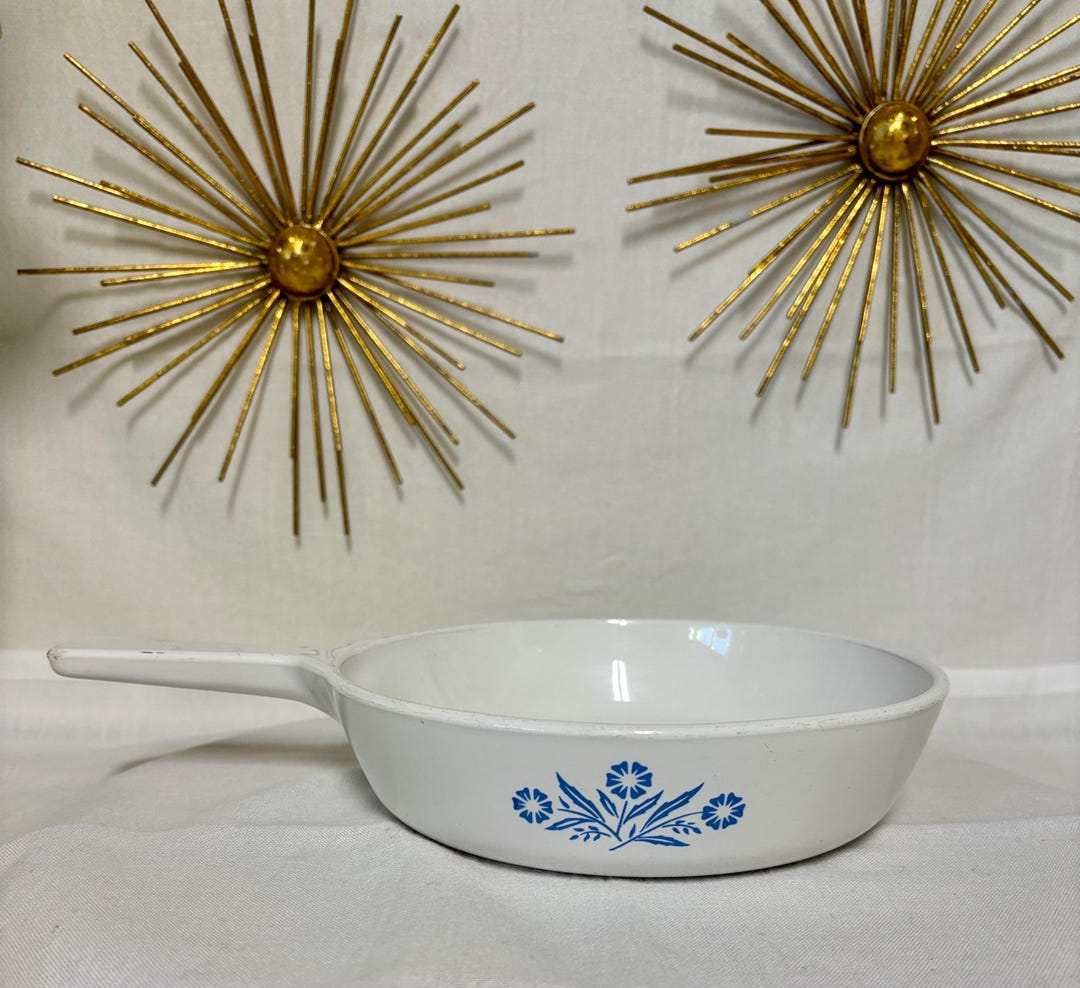 CORNING WARE Corn Flower Blue P-83-B Handled 2 Cup Casserole Dish ...