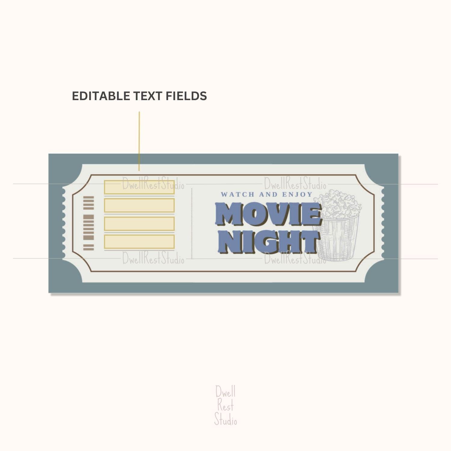 Custom MOVIE NIGHT Gift Coupon - Special Activity Surprise - Voucher ...