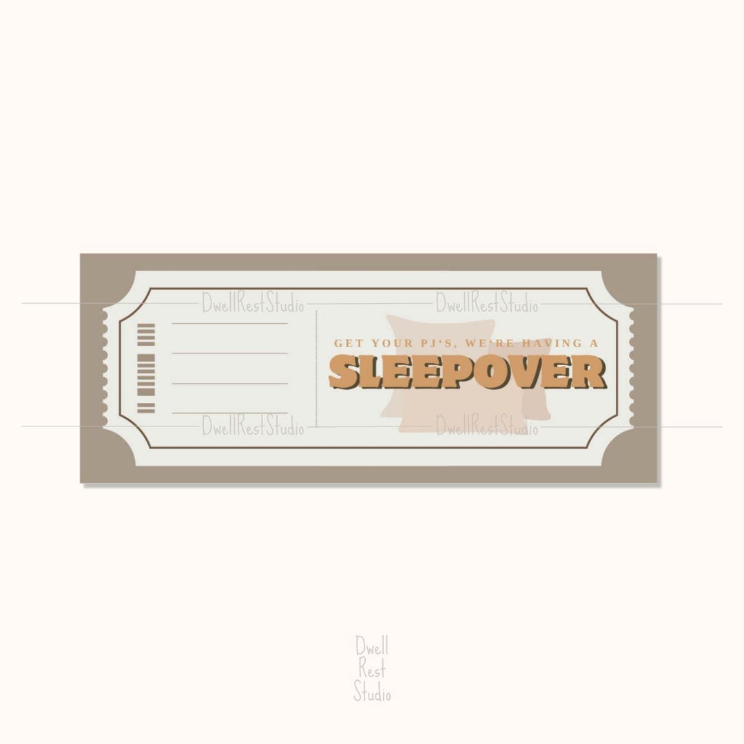 Custom SLEEPOVER Gift Coupon - Special Activity Surprise - Voucher ...