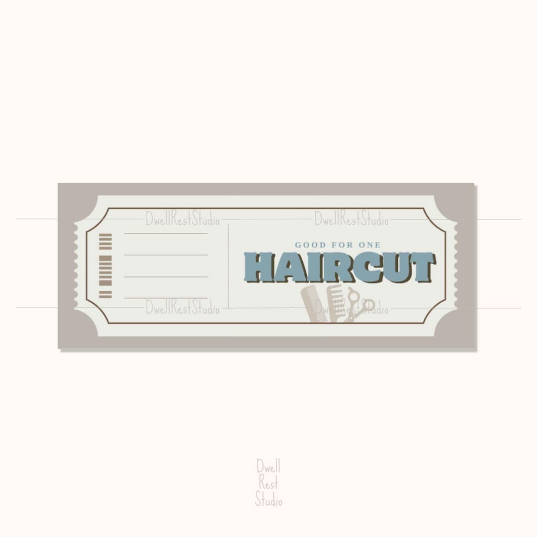 Custom HAIRCUT Gift Coupon - Special Activity Surprise - Voucher Ticket ...