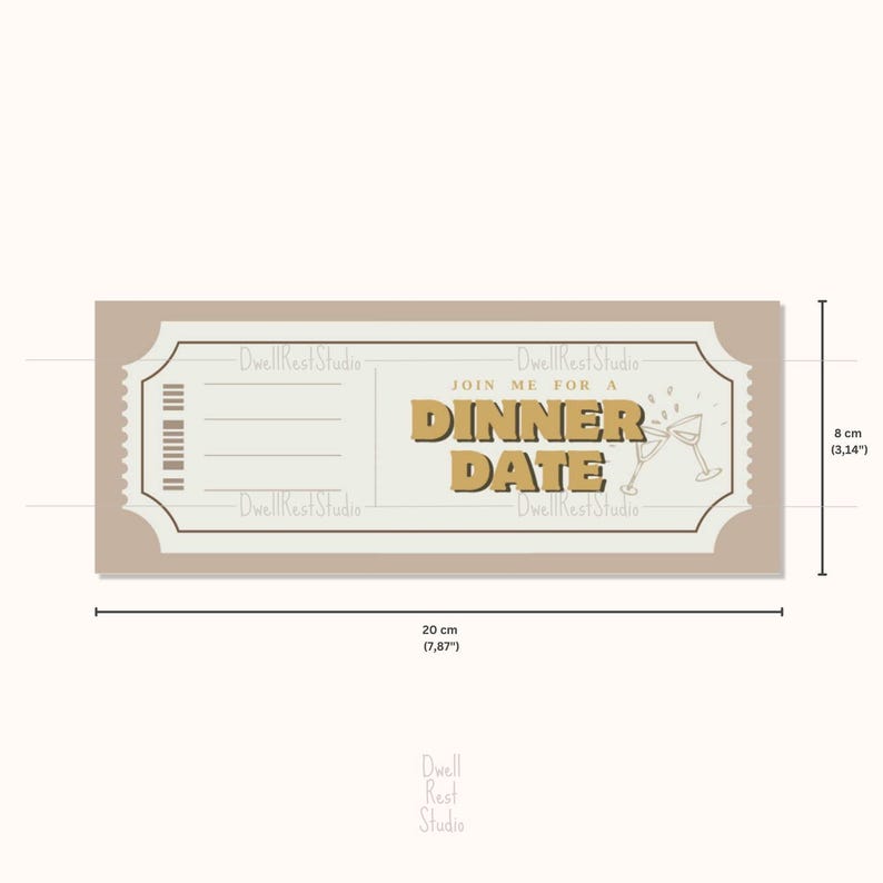 Custom Dinner Date Gift Coupon - Special Activity Surprise - Voucher ...
