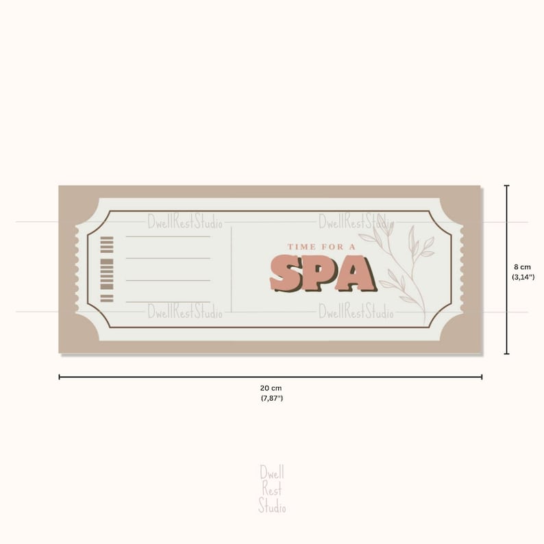 Custom SPA Gift Coupon - Special Activity Surprise - Voucher Ticket ...