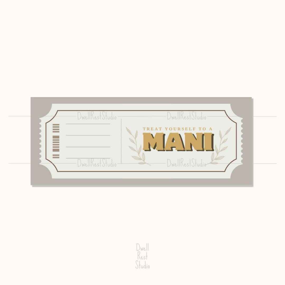 Custom MANI Date Gift Coupon - Special Activity Surprise - Voucher ...