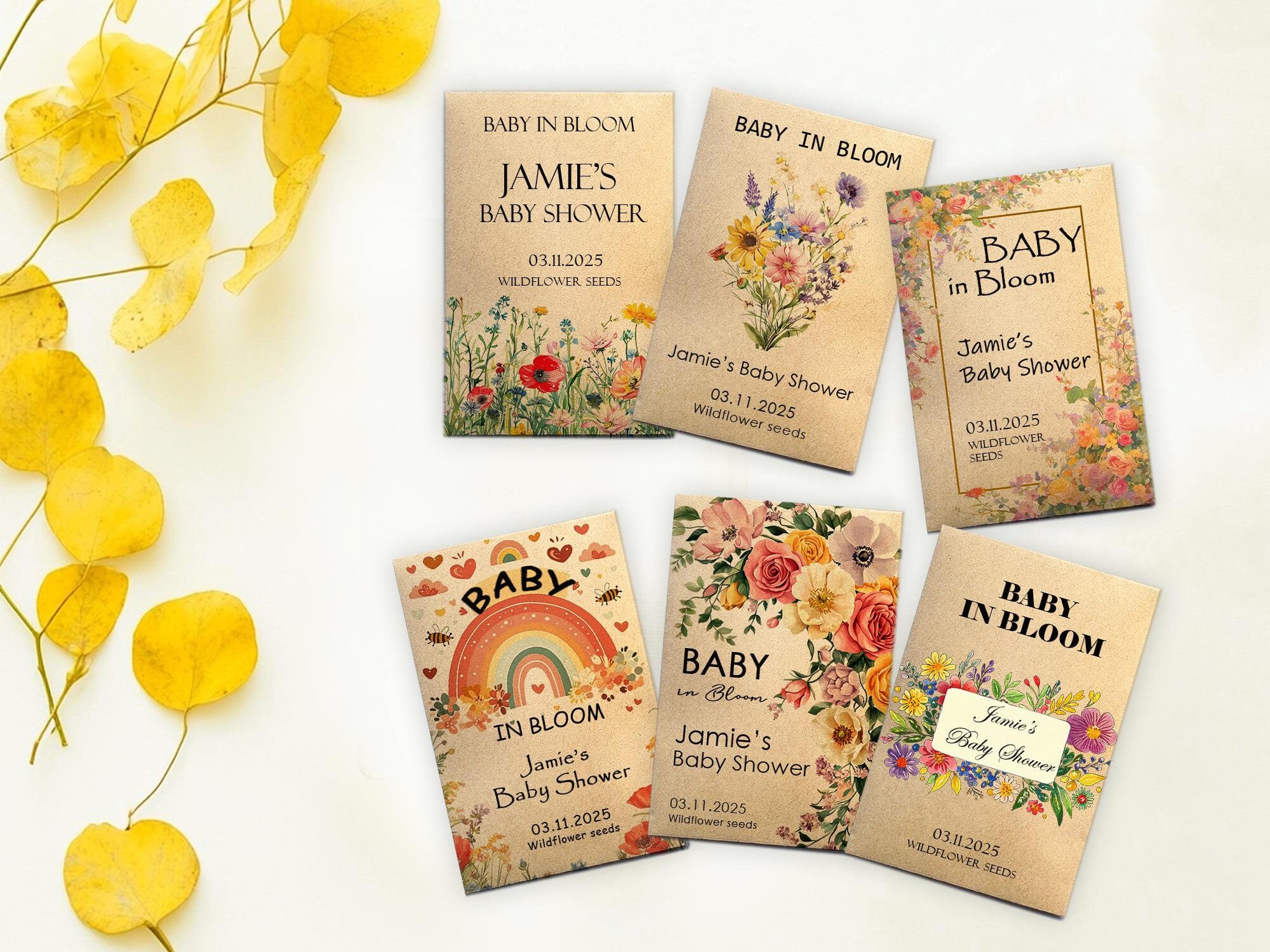 Personalized Seed Packets Baby Shower Favors for Guests in Bulk, Baby ...