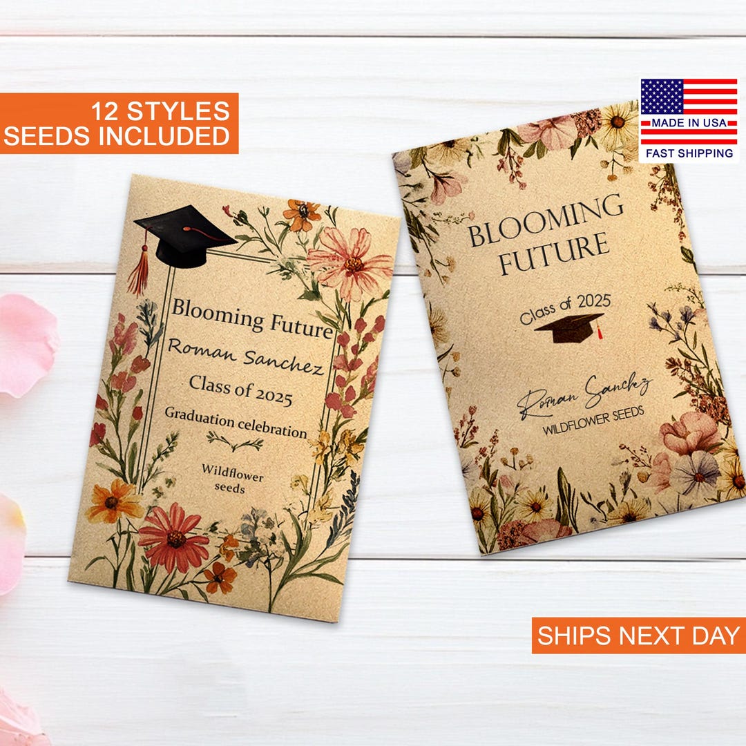 RUSH Graduation Seed Packets/graduation Party Favors for Guests ...