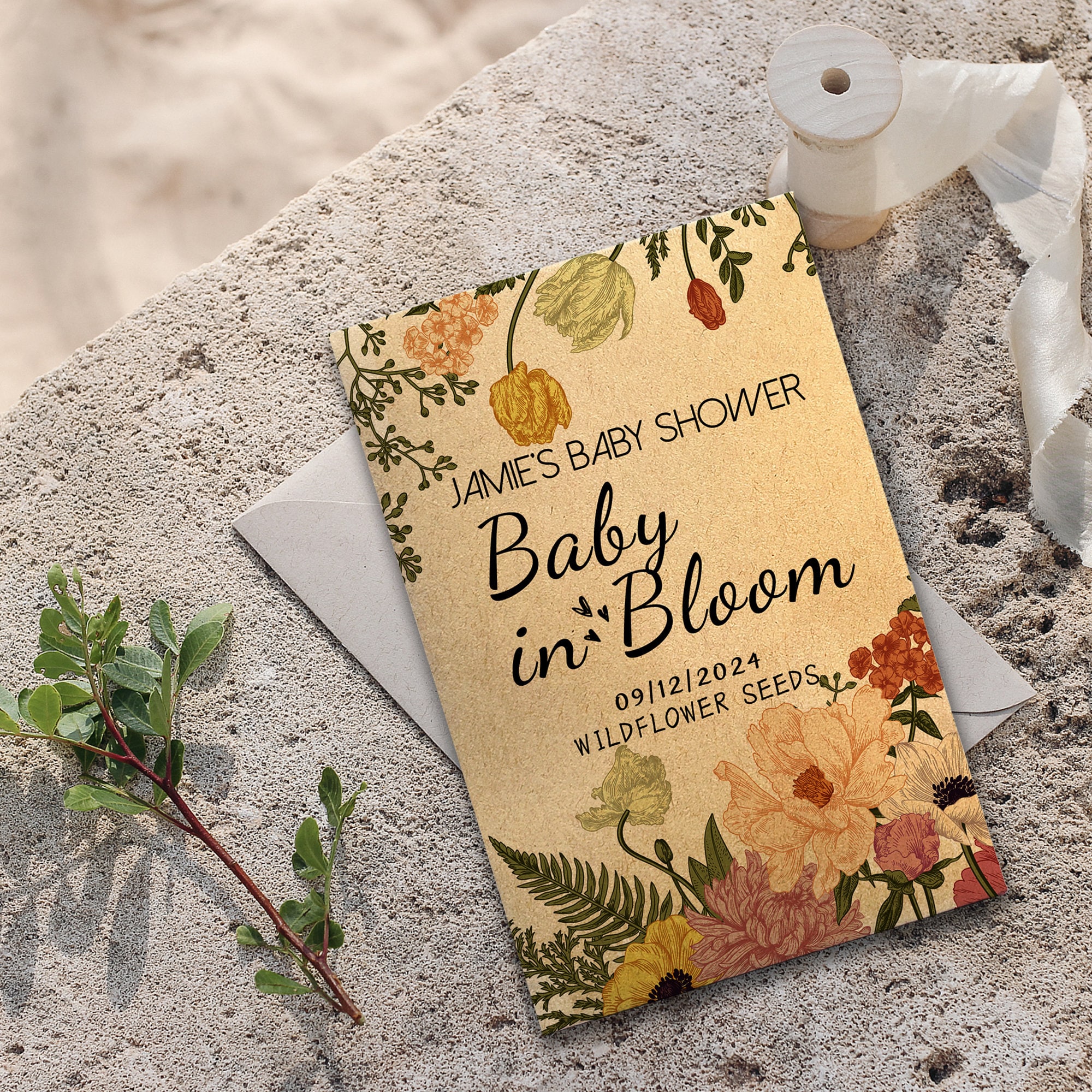 Baby Shower Seed Packet Favors, Baby Shower Favors, Baby in Bloom, Let ...