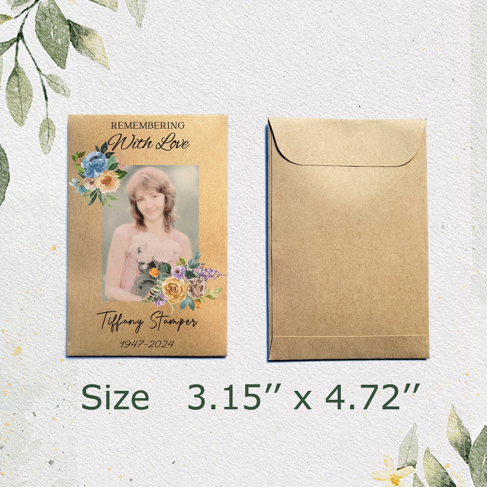 Personalized Memorial Seed Packets, Memorial Favors, Memorial Gifts ...