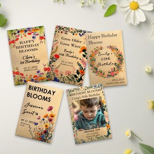 Custom Seed Packets Favors, Christmas Quinceanera Wildflower Seed ...