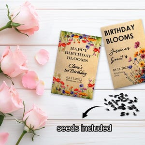 Custom Seed Packets Favors, Christmas Quinceanera Wildflower Seed ...
