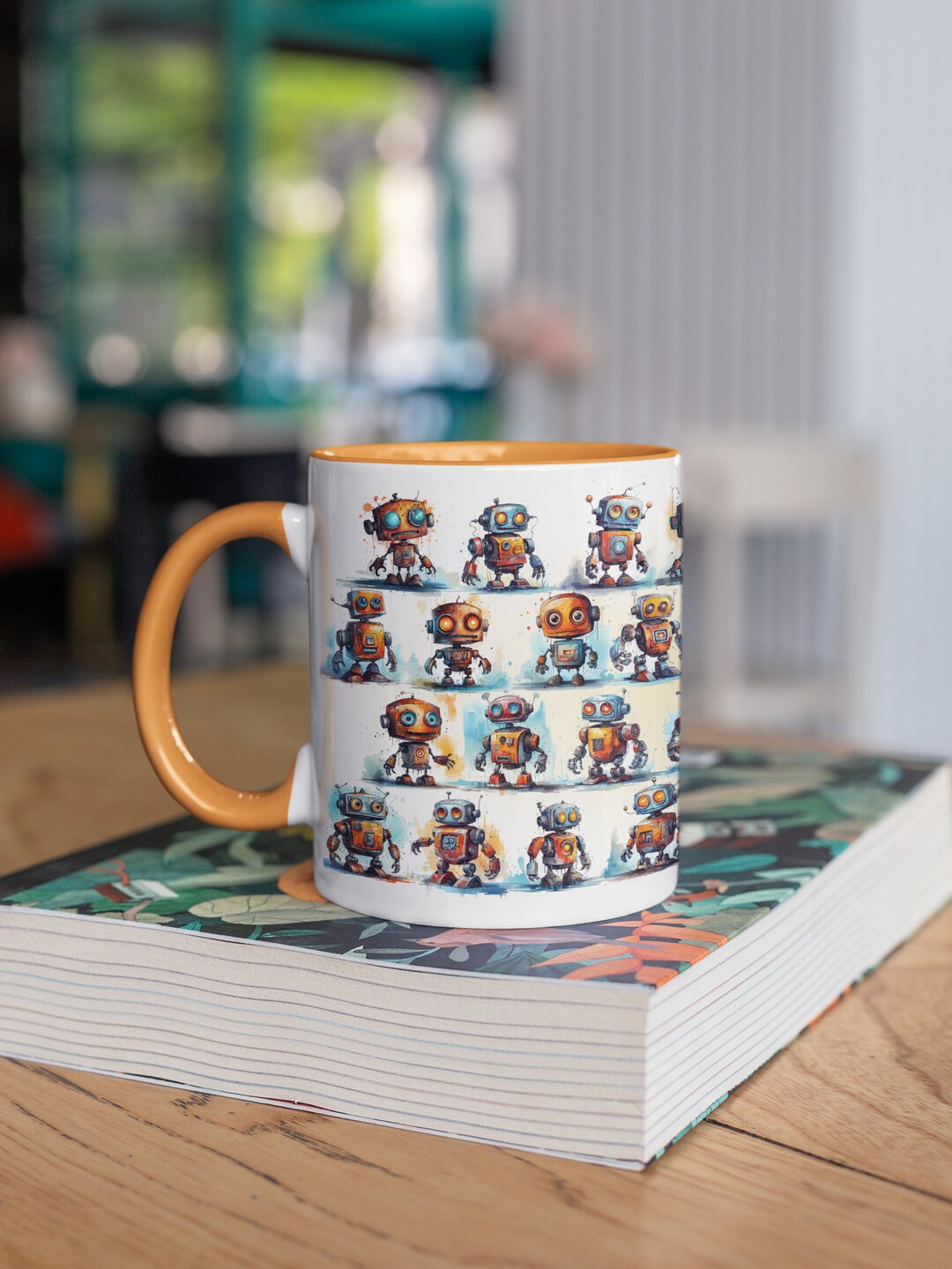 Robo Crew: A Parade of Mechanical Pals Coffee Mug, Tea Cup, 11oz, ORCA ...