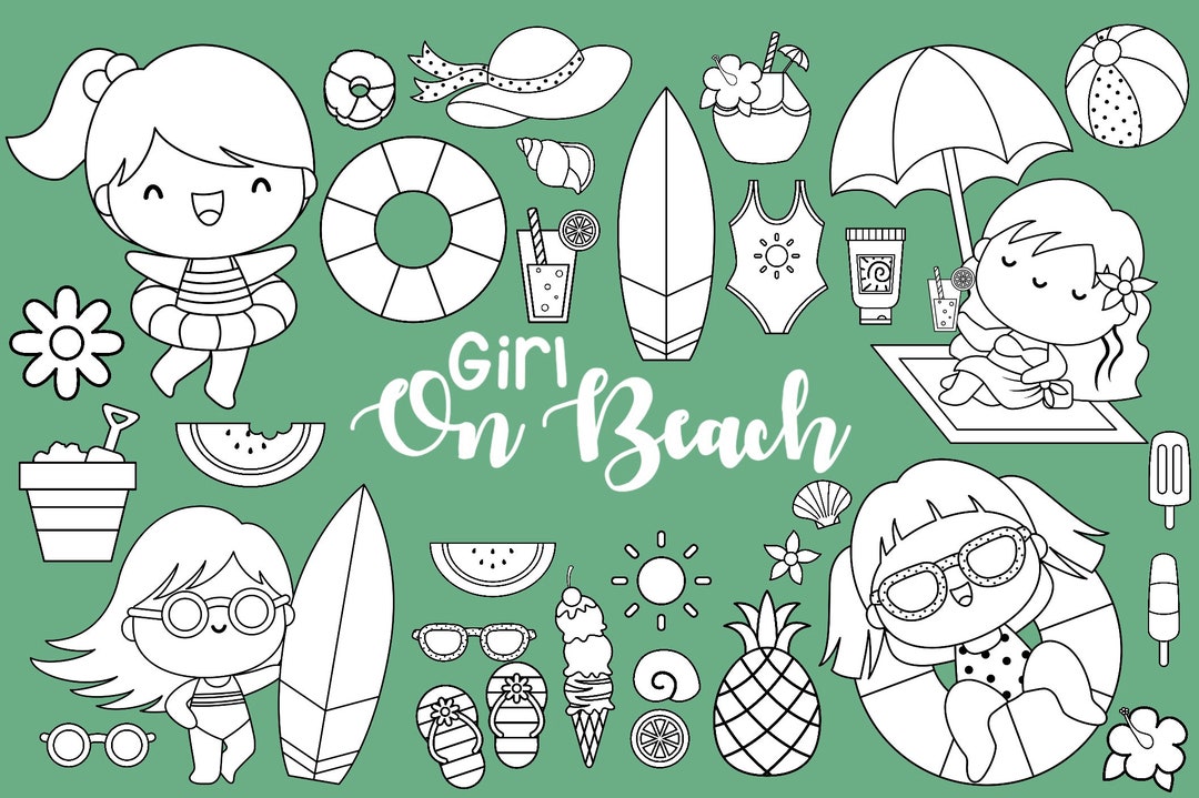 Beach Girl Clipart Kids Clip Art Fun Activities Clip Art Holiday Clip ...